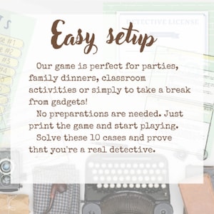 Printable Detective Game for Kids Party - Mystery Investigation Logic ...