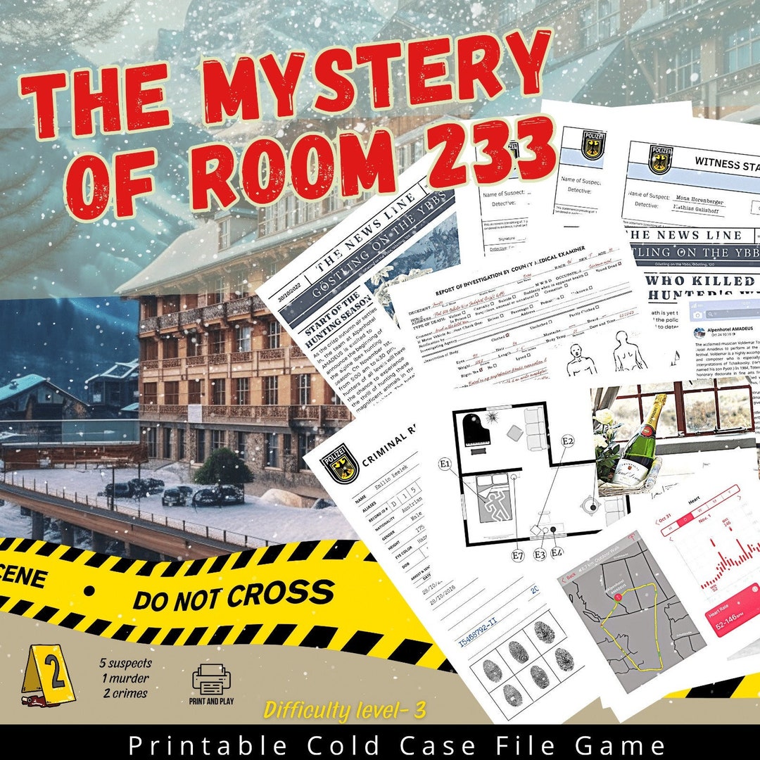 Murder Mystery Game Date Night Ideas Cold Case File - Etsy