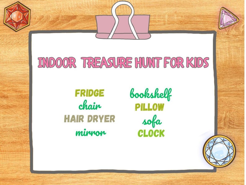 Printable Treasure Hunt for Kids, Indoor Birthday Treasure Hunt ...