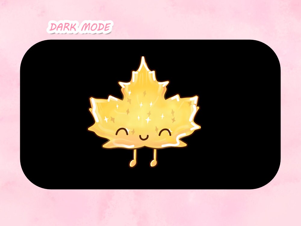 Animated Leaf Emote for Twitch, Discord, Chat and Streaming Yellow ...
