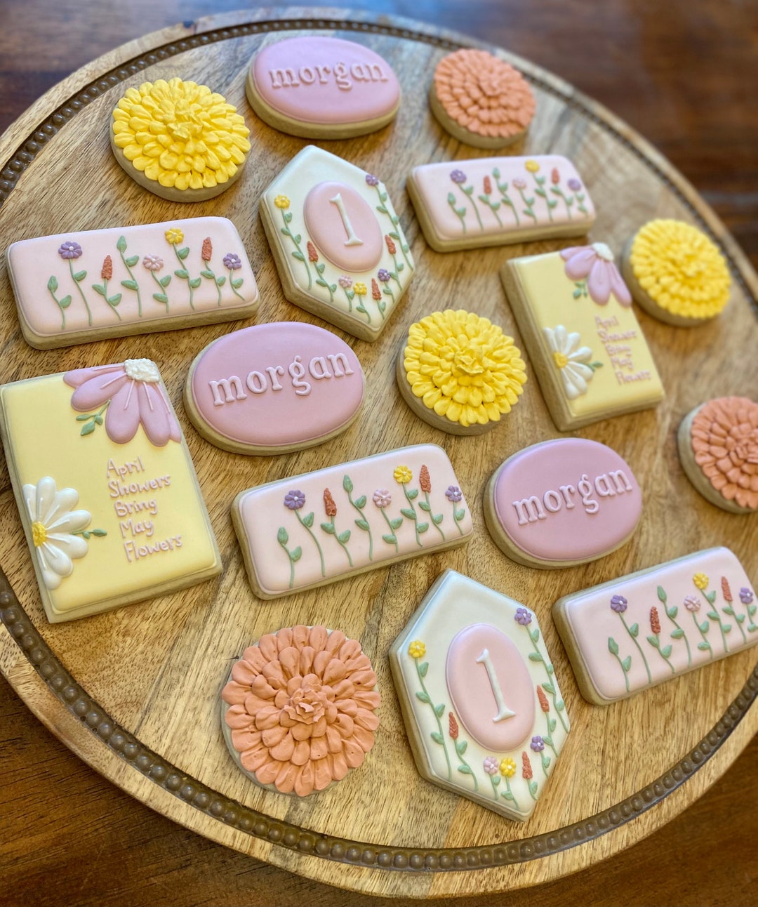 April Showers Bring May Flowers | Birthday Cookies - Etsy