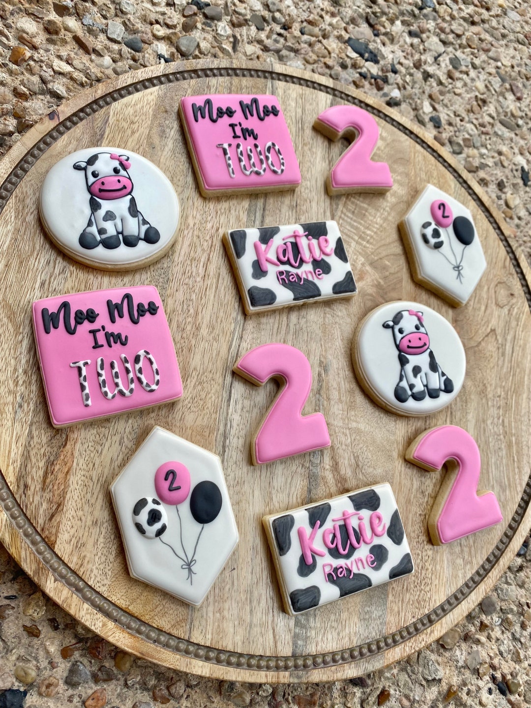 Moo Moo I’m Two | Cow Birthday Cookies - Etsy