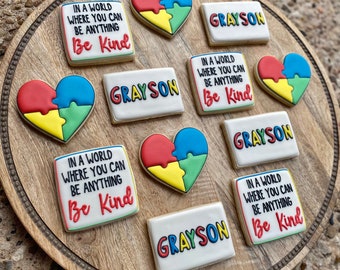Autism Awareness Cookies/ Awareness Cookies/ Puzzle Cookies - Etsy