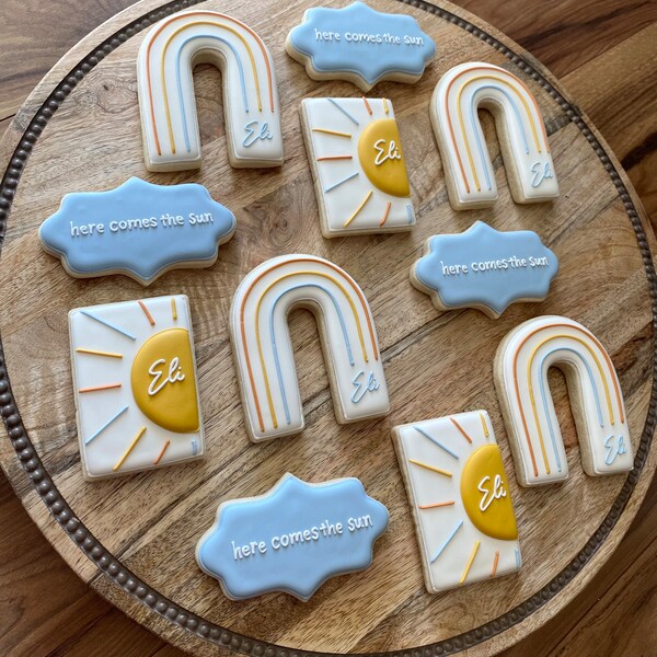 Here Comes the Sun Baby Shower Cookies - Etsy