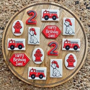 Fire Trucks | Firefighter Cookies - Etsy