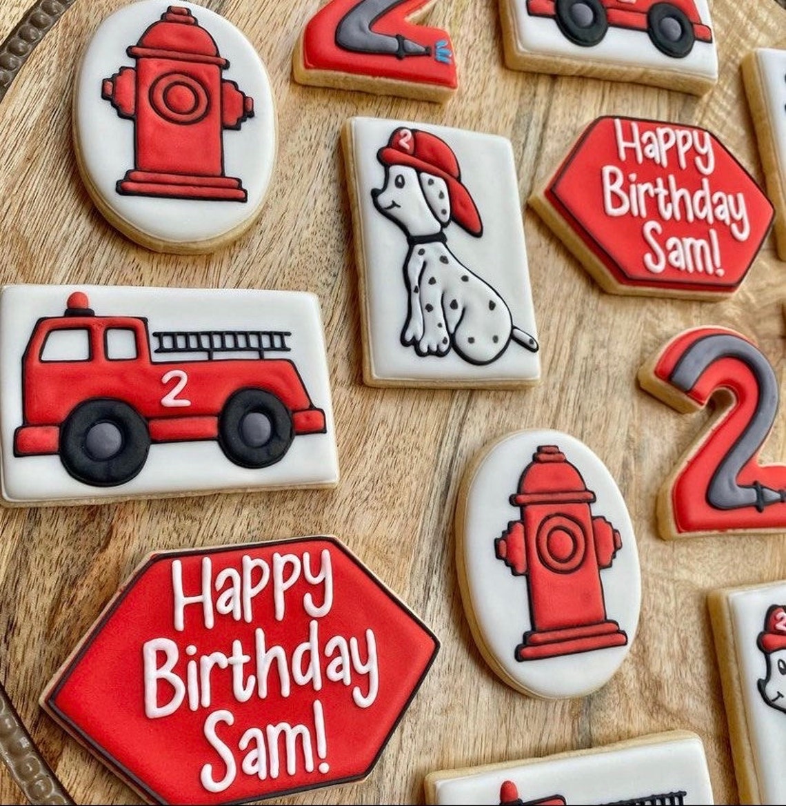 Fire Trucks Firefighter Cookies - Etsy