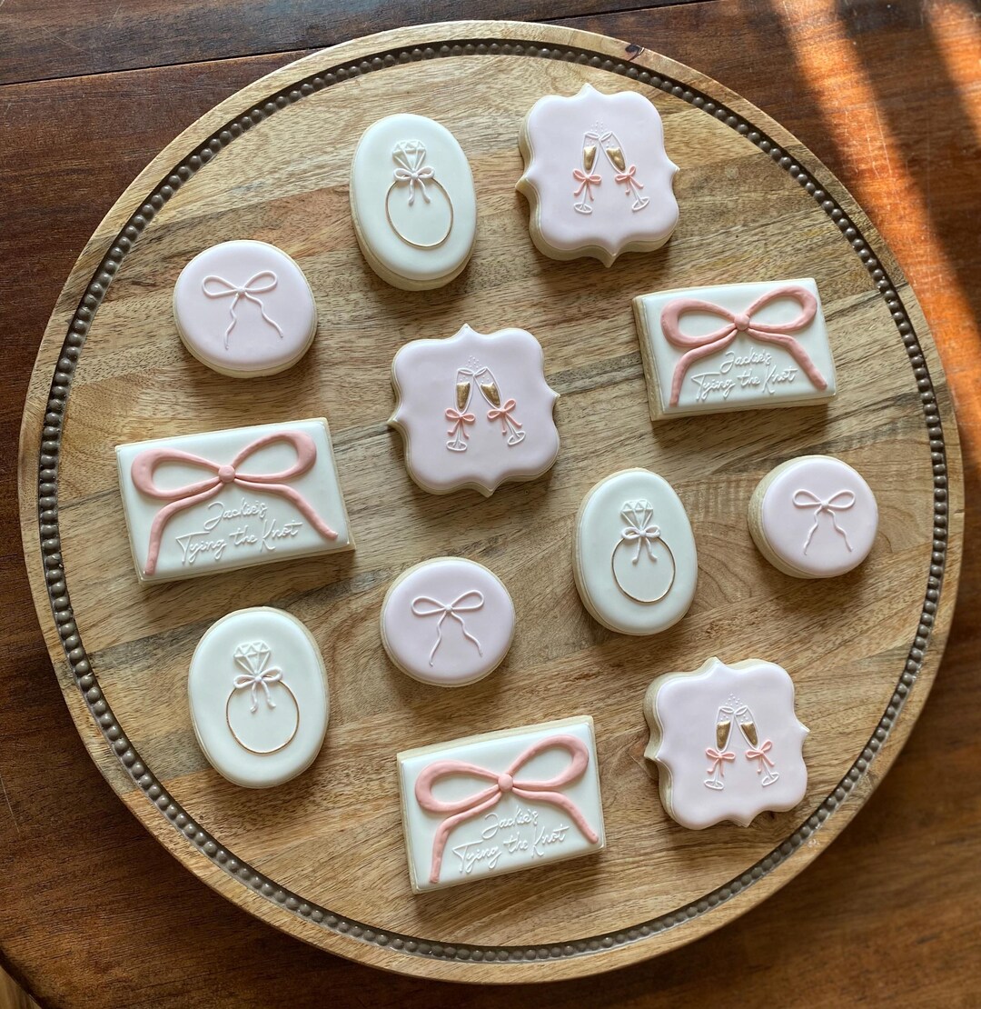 Tying the Knot | Engagement | Bridal Cookies - Etsy