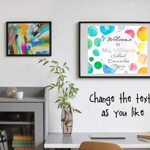 School Counselor Office Decor Printable, Name Door Sign Print ...