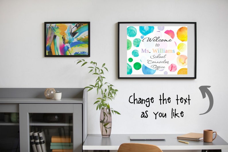 School Counselor Office Decor Printable, Name Door Sign Print ...