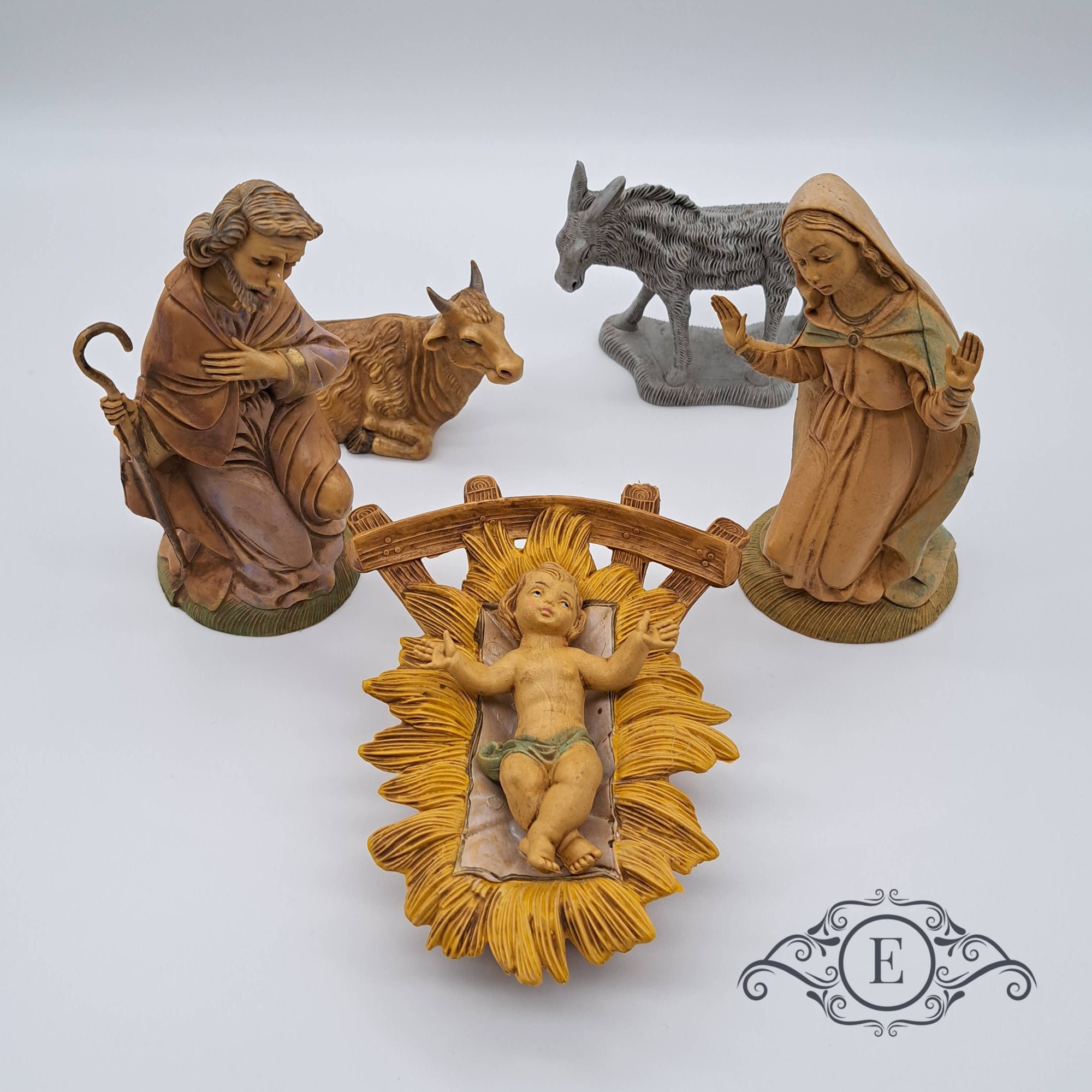 Vintage Christmas Nativity Scene Set, Fontanini, Made in Italy, 5 ...
