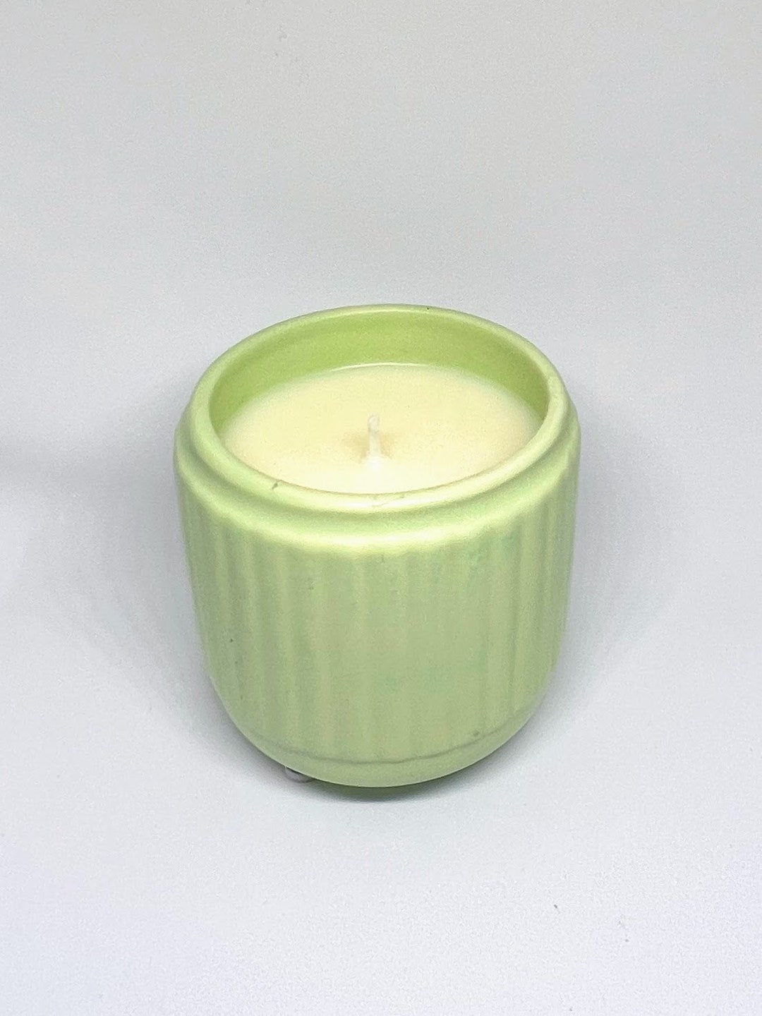 Sea Salt & Orchid Lime Green Container Candle - Etsy