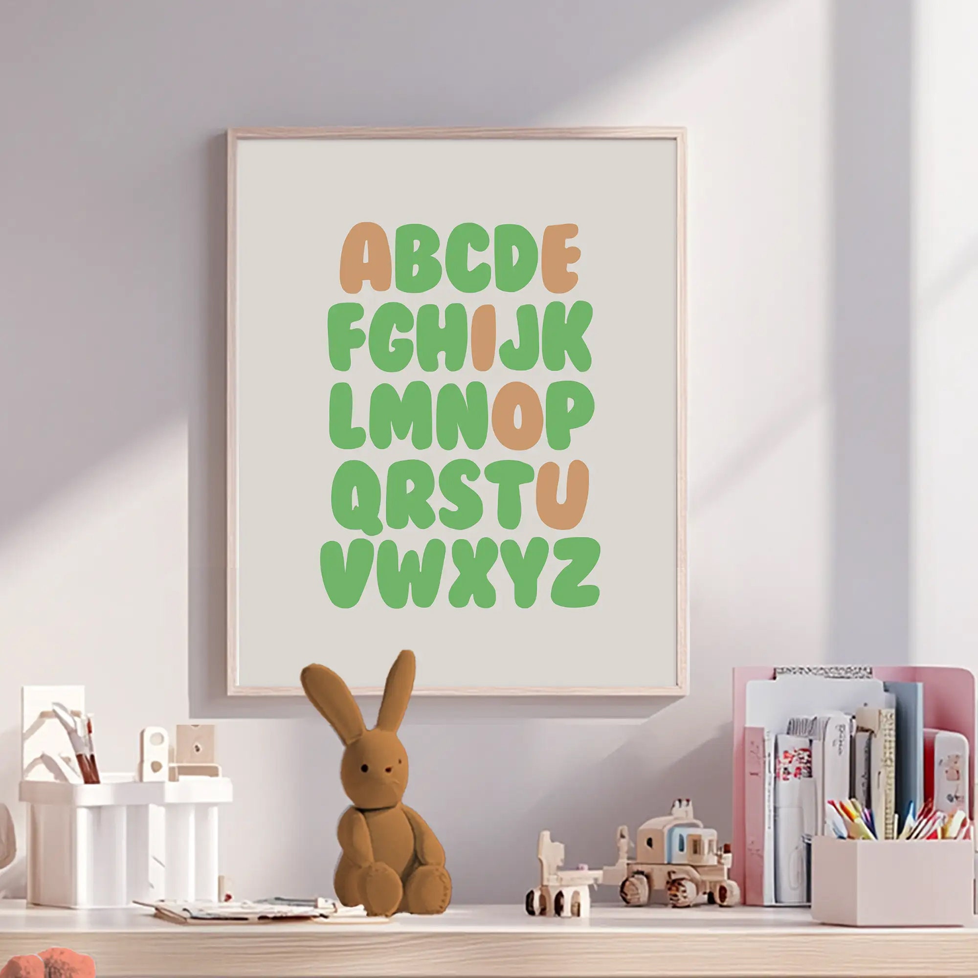 Colourful Alphabet Poster for Kids | Educational Digital Download ...