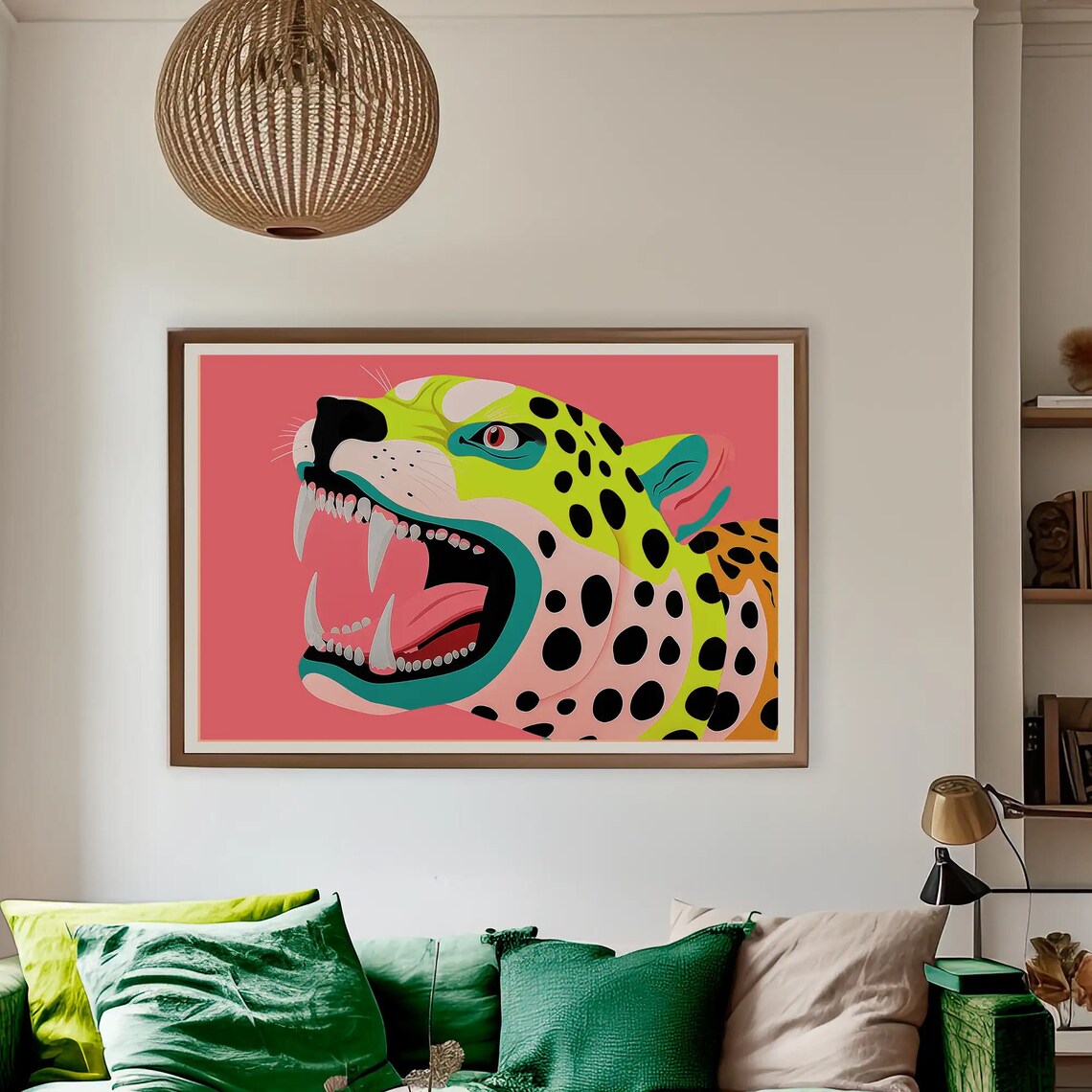 Wild Cat Art Print | Sabre Tooth | Unique Gift for Animal Lovers ...