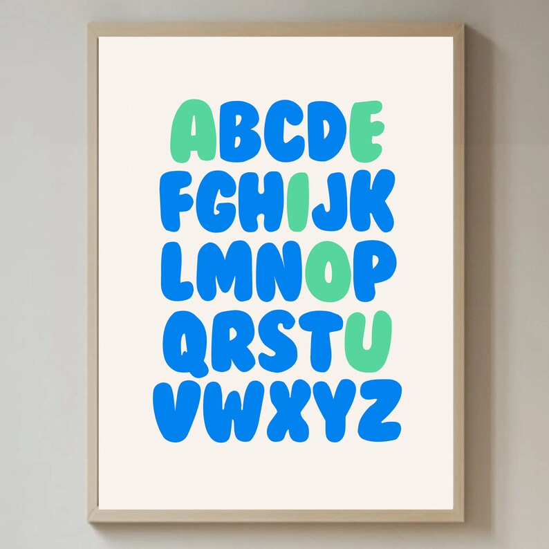 Colourful Alphabet Poster for Kids, Educational Print, Ideal for ...