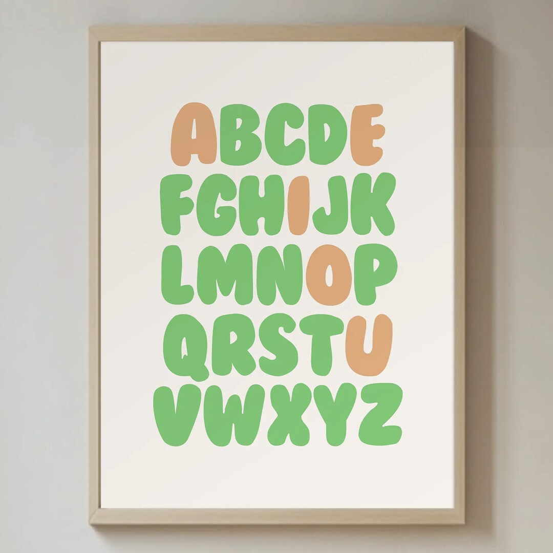 Colourful Alphabet Poster for Kids | Educational Digital Download ...