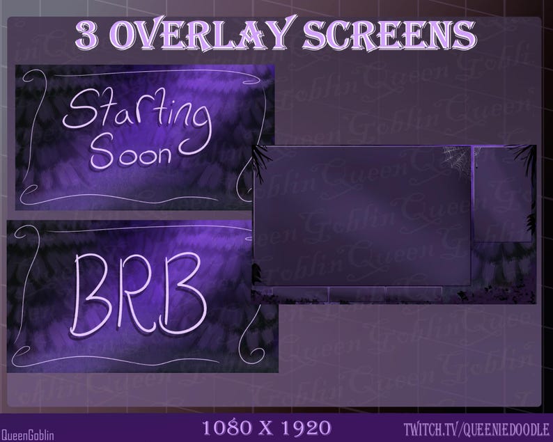 Spooky Forest Twitch Overlays | Starting Soon, BRB Screens (digital ...