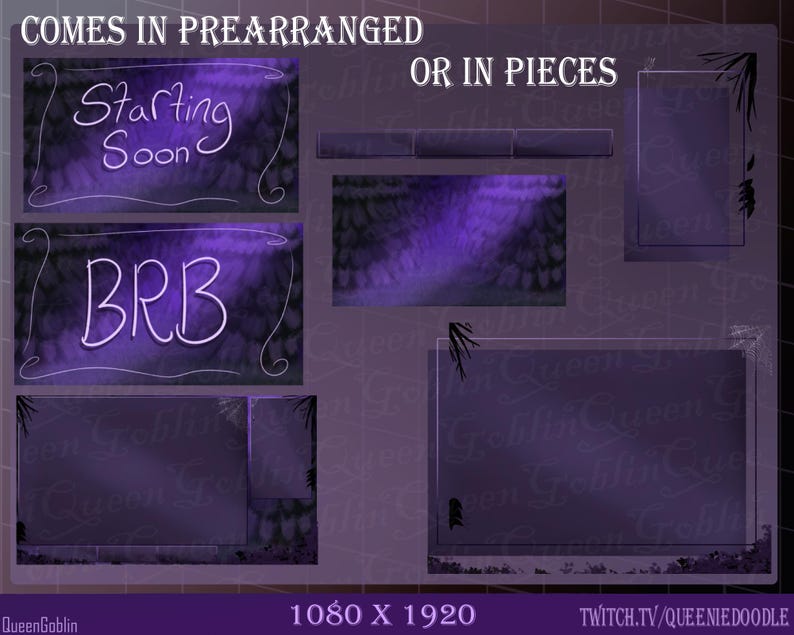 Spooky Forest Twitch Overlays | Starting Soon, BRB Screens (digital ...