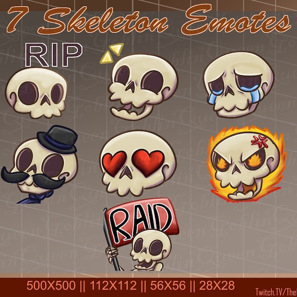 Skull Discord Emotes - Etsy Australia