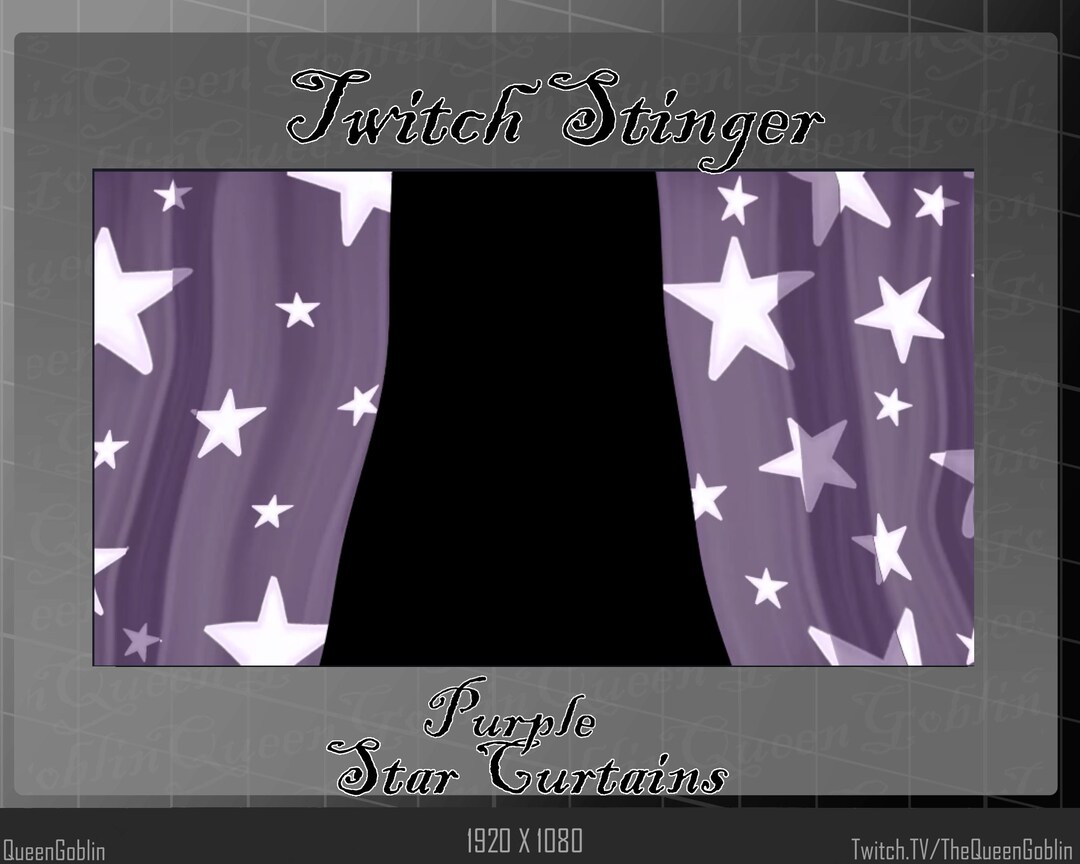 Purple Star Curtains Stinger | Twitch Transition Streaming Asset Space ...