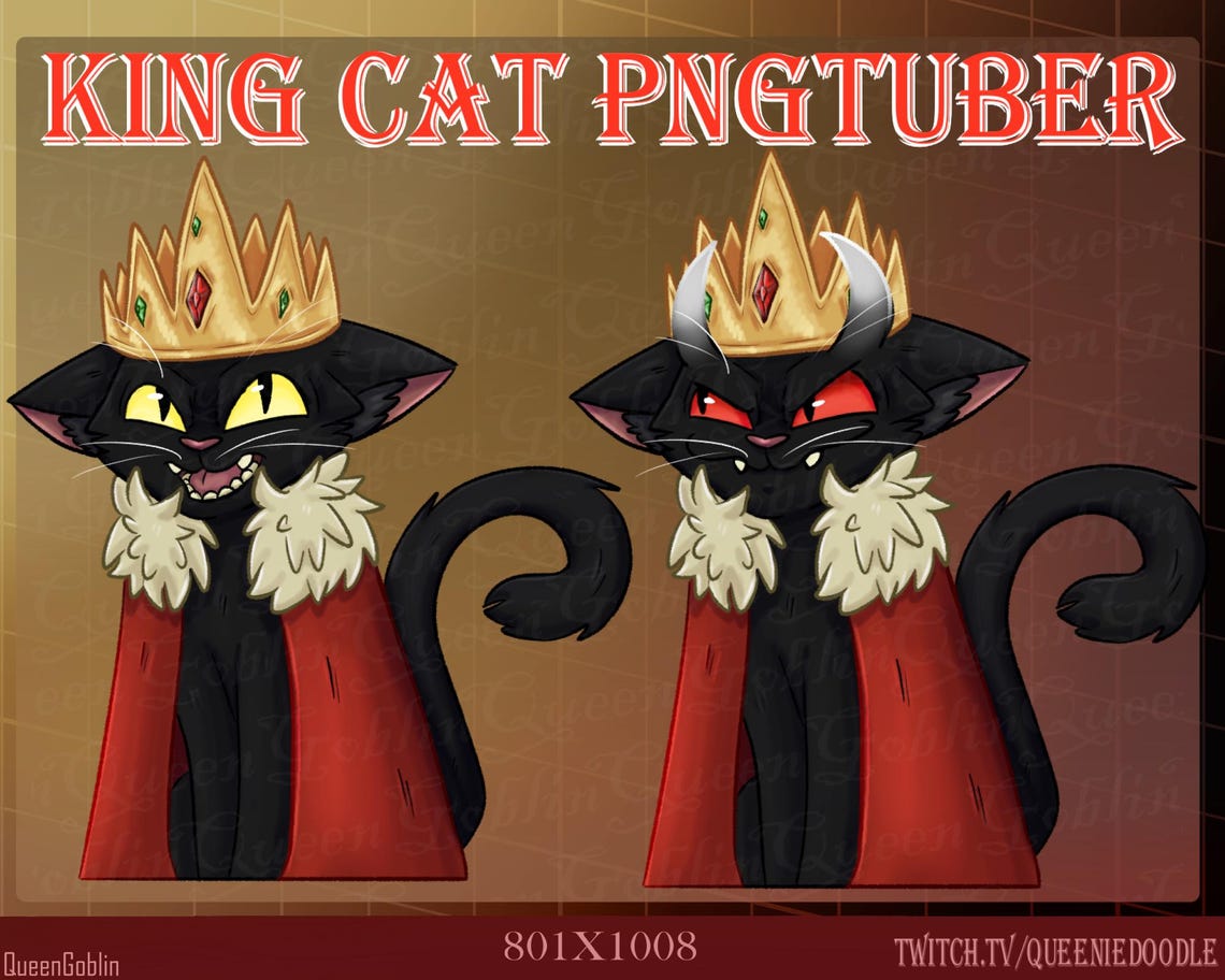 King Queen Royal Cat Pngtuber Twitch, Youtube, Streamer Cute, Kitty ...