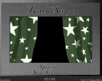Yellow Star Curtains Twitch Stinger Transition (webm File) - Etsy