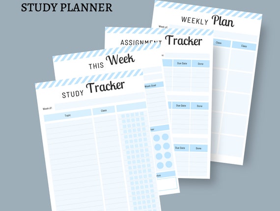 Study Planner Study Planner Printable Academic Planner - Etsy