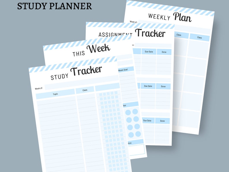 Study Planner | Study Planner Printable | Academic Planner | Student ...