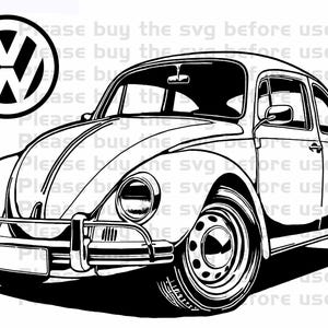 Vw Bug Vector - Etsy