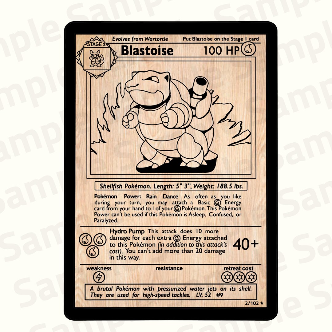 Blastoise SVG Digital File for Laser Engraving | Pokémon-inspired ...
