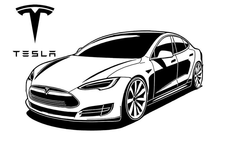 Tesla Model S SVG File Digital Download for Laser Cutting, Cricut, and ...