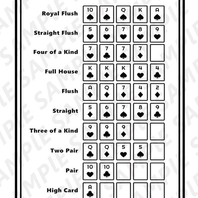Poker Hands Wall Art - Etsy