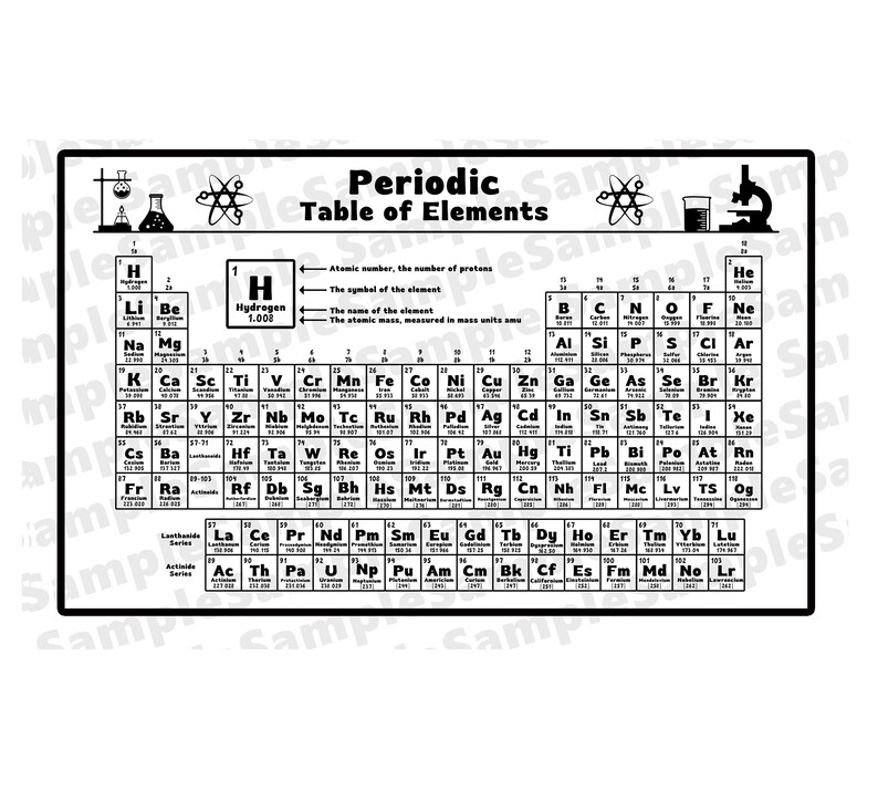 Periodic Table SVG File - DIGITAL DOWNLOAD - Ready for Laser Engraving ...