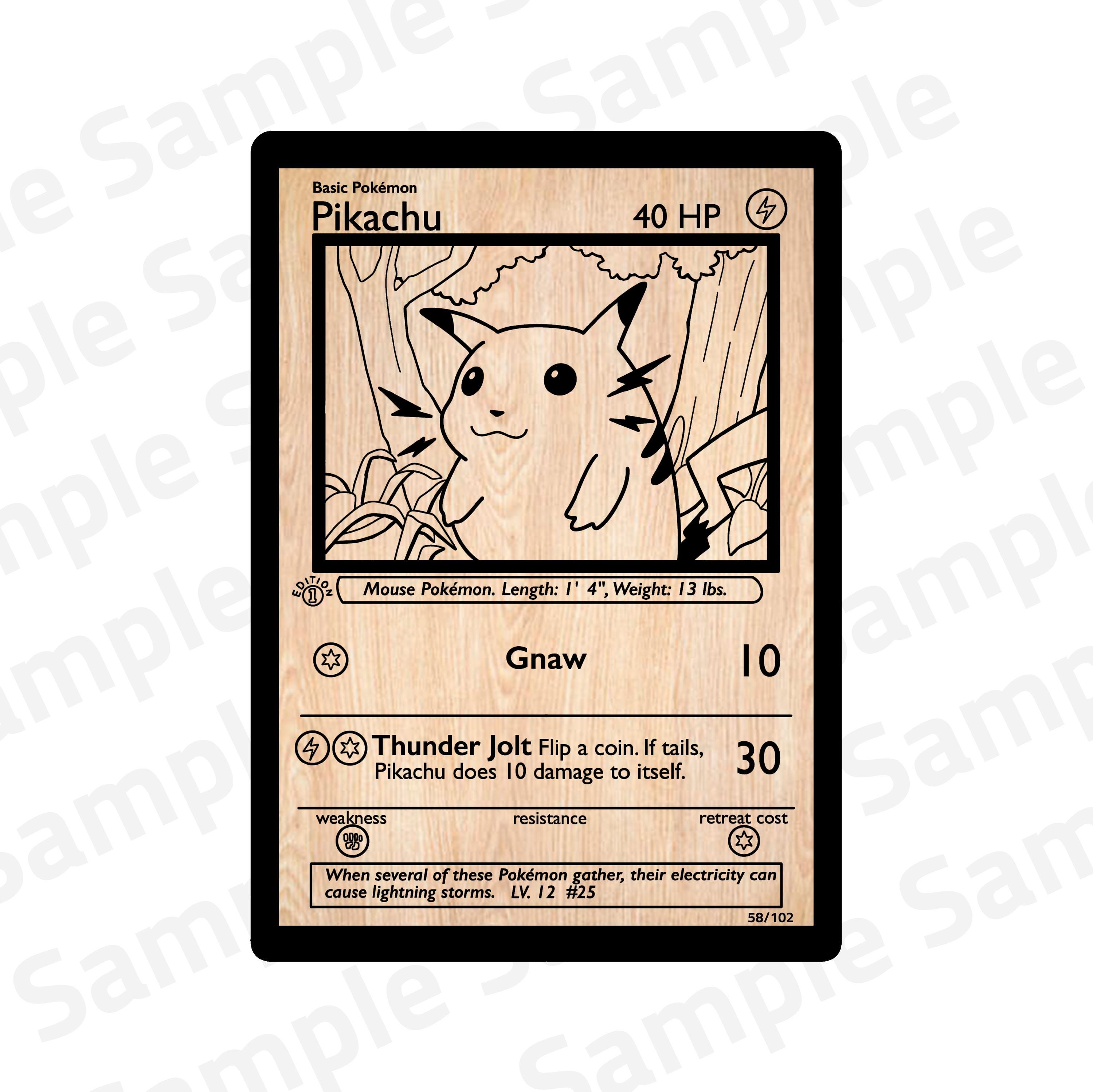 Pikachu SVG Digital File for Laser Engraving | Pokémon-inspired Digital ...