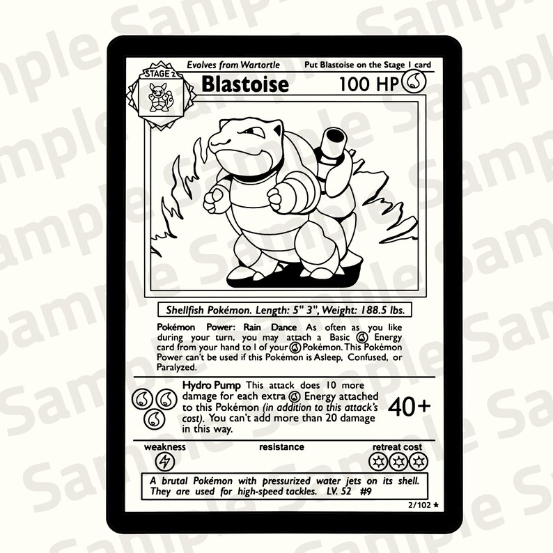 Blastoise SVG Digital File for Laser Engraving | Pokémon-inspired ...
