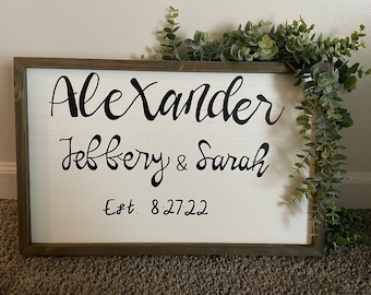 Custom Textured Rectangle Wood Sign Personalized Ready for Your ...