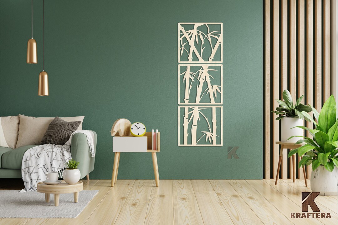 Bamboo Tree Wall Art Tree Wall Decor Bamboo Wood Decor Wood Wall Art ...