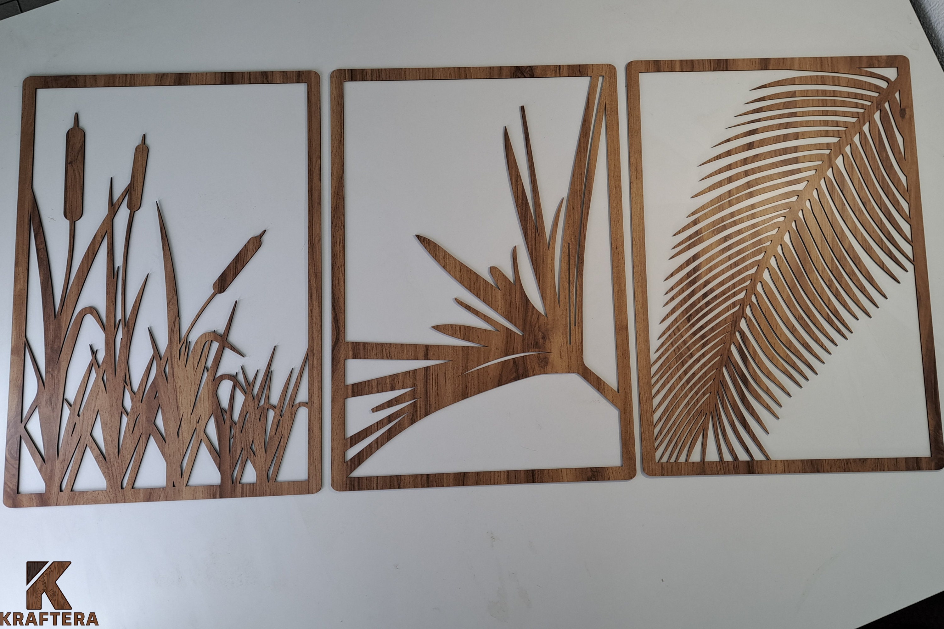 Reed Leaves Wall Art Reeds Wall Decor Wood Wall Art - Etsy