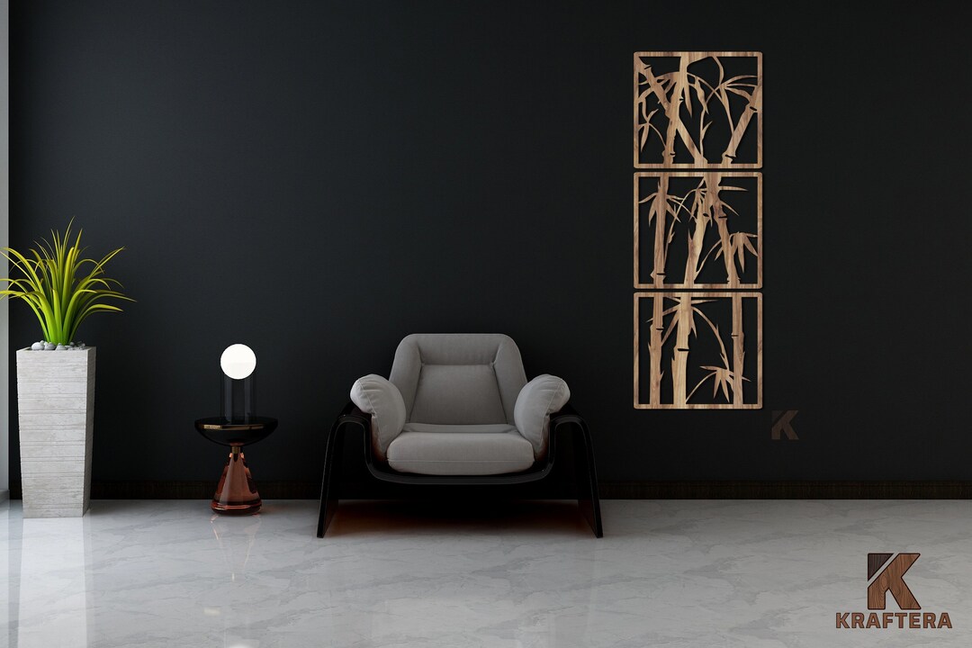 Bamboo Wood Decor - Bamboo Wall Art - Tree Wall Decor - Wood Wall Art ...