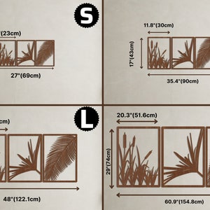 Reeds Wall Decor Reed Leaves Wood Decor Wood Wall Art Wooden Decoration ...