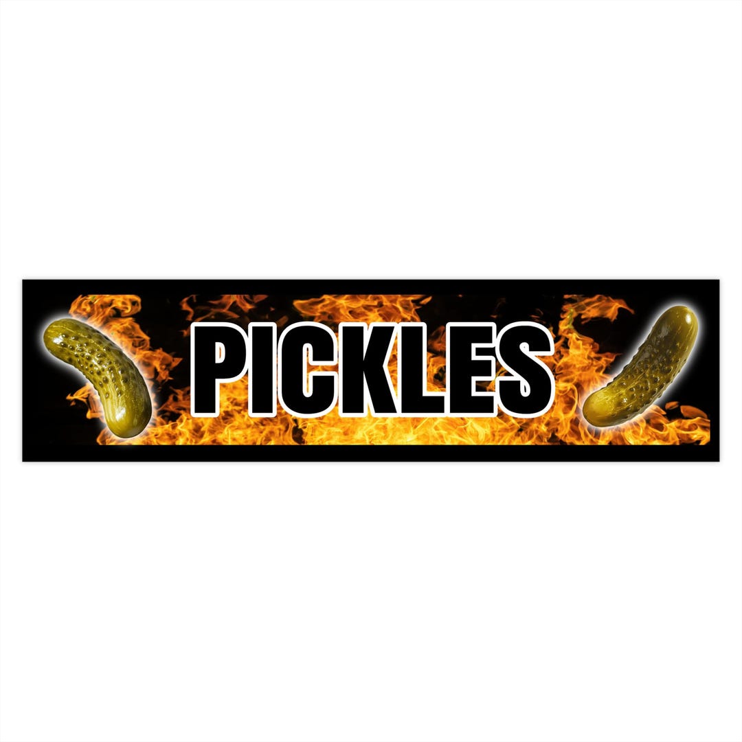 Pickles Bumper Funny Car Bumper Stickers Sticker Decal Sarcastic ...
