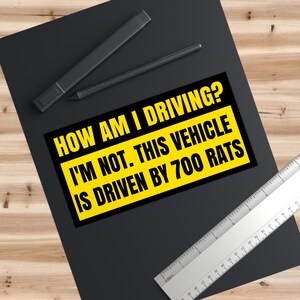 How Am I Driving? I'm Not. This Vehicle is Driven by 700 Rats. - Funny ...