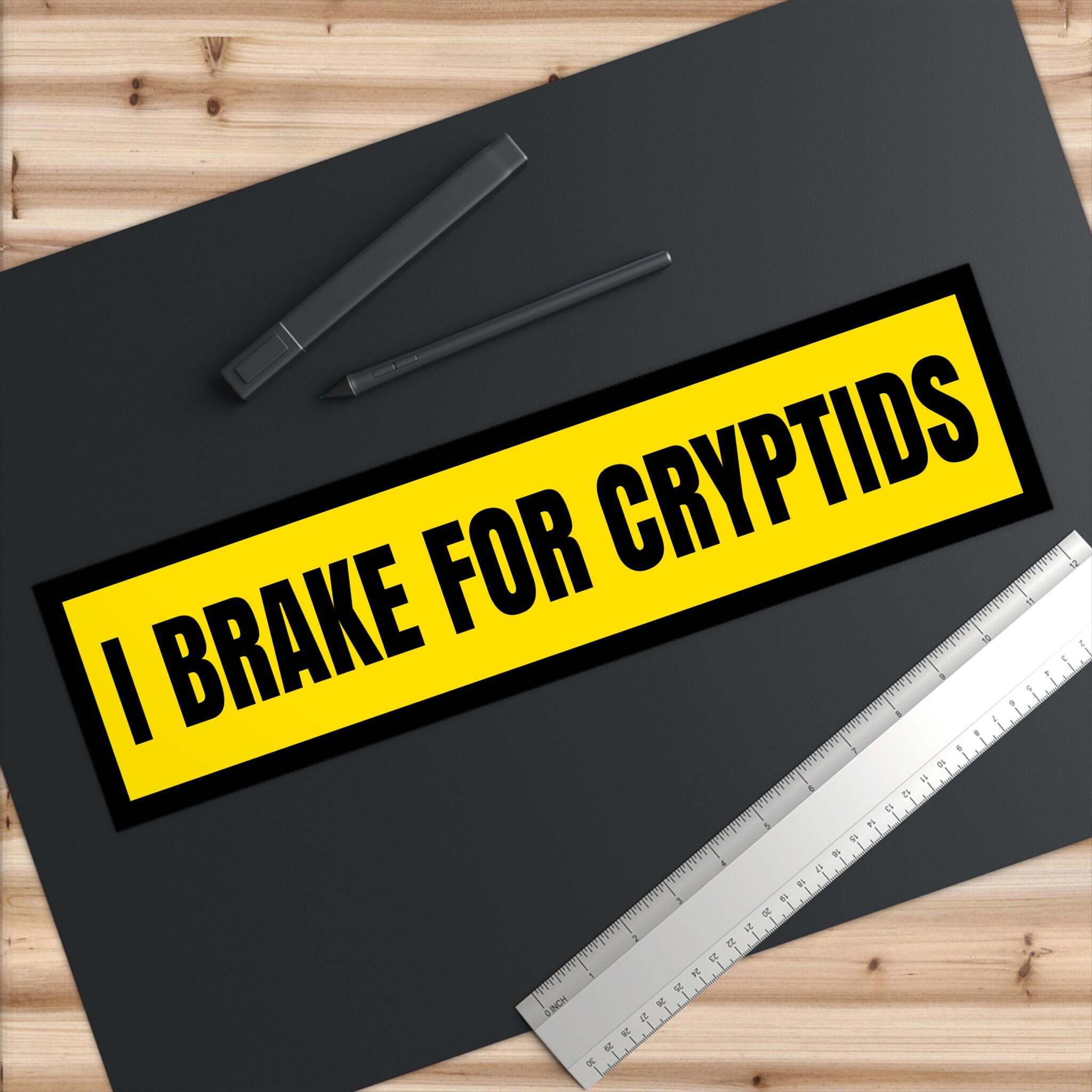 I Brake for Cryptids Funny Car Bumper Caution Stickers Sticker Decal ...