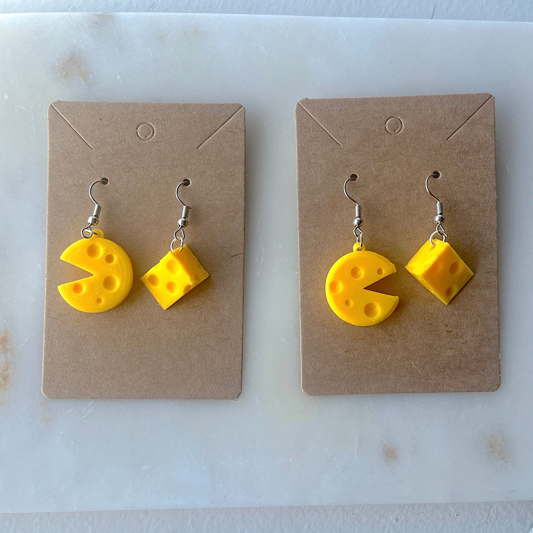 Cheese Earrings Combo Dangly Cute 3D Cheesy Realistic Food Earrings of ...