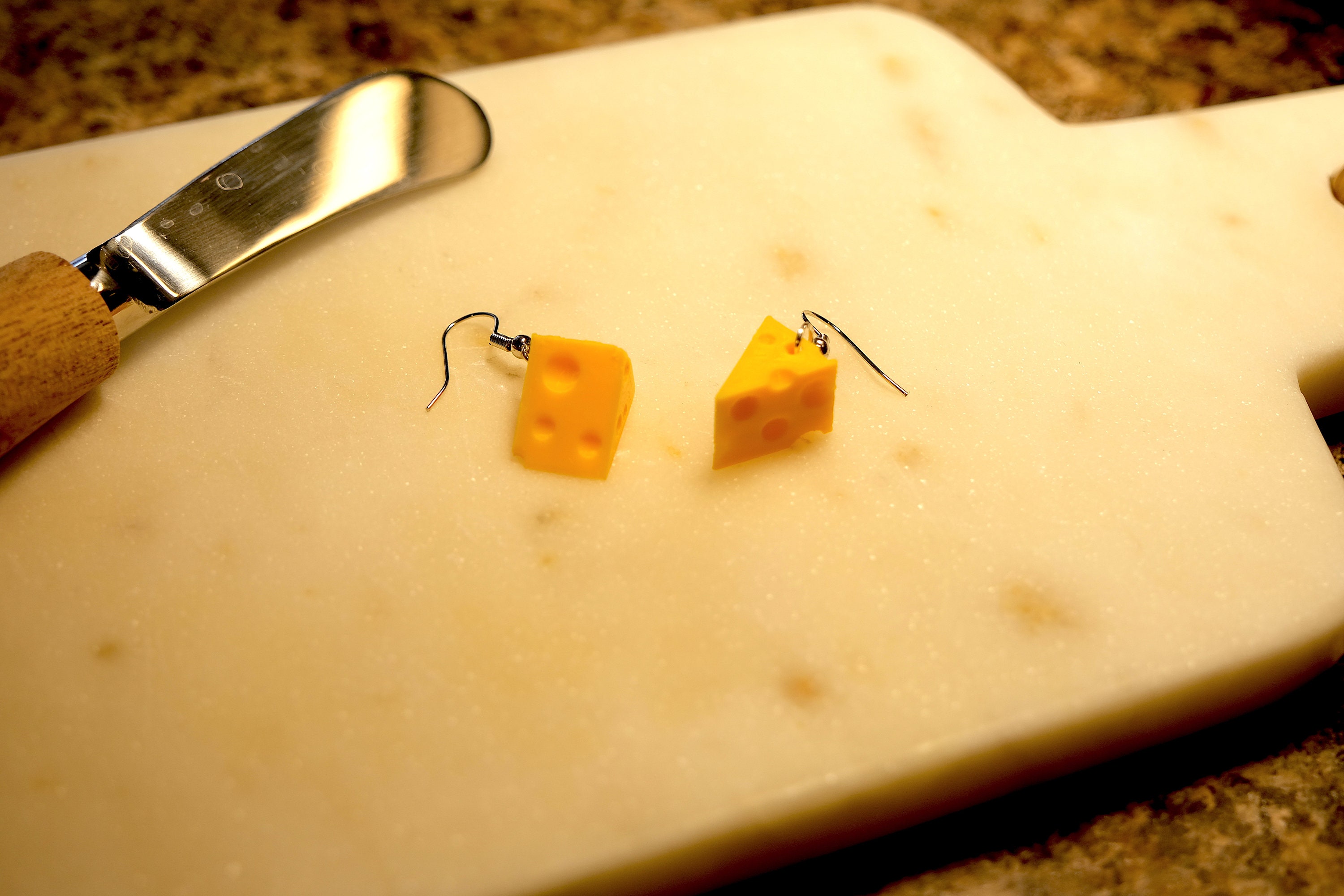 Cheese Earrings Combo Dangly Cute 3D Cheesy Realistic Food Earrings of ...