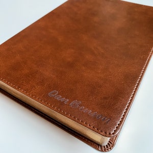 ESV Large Print Bible Full Size PERSONALIZED Brown Includes Custom ...