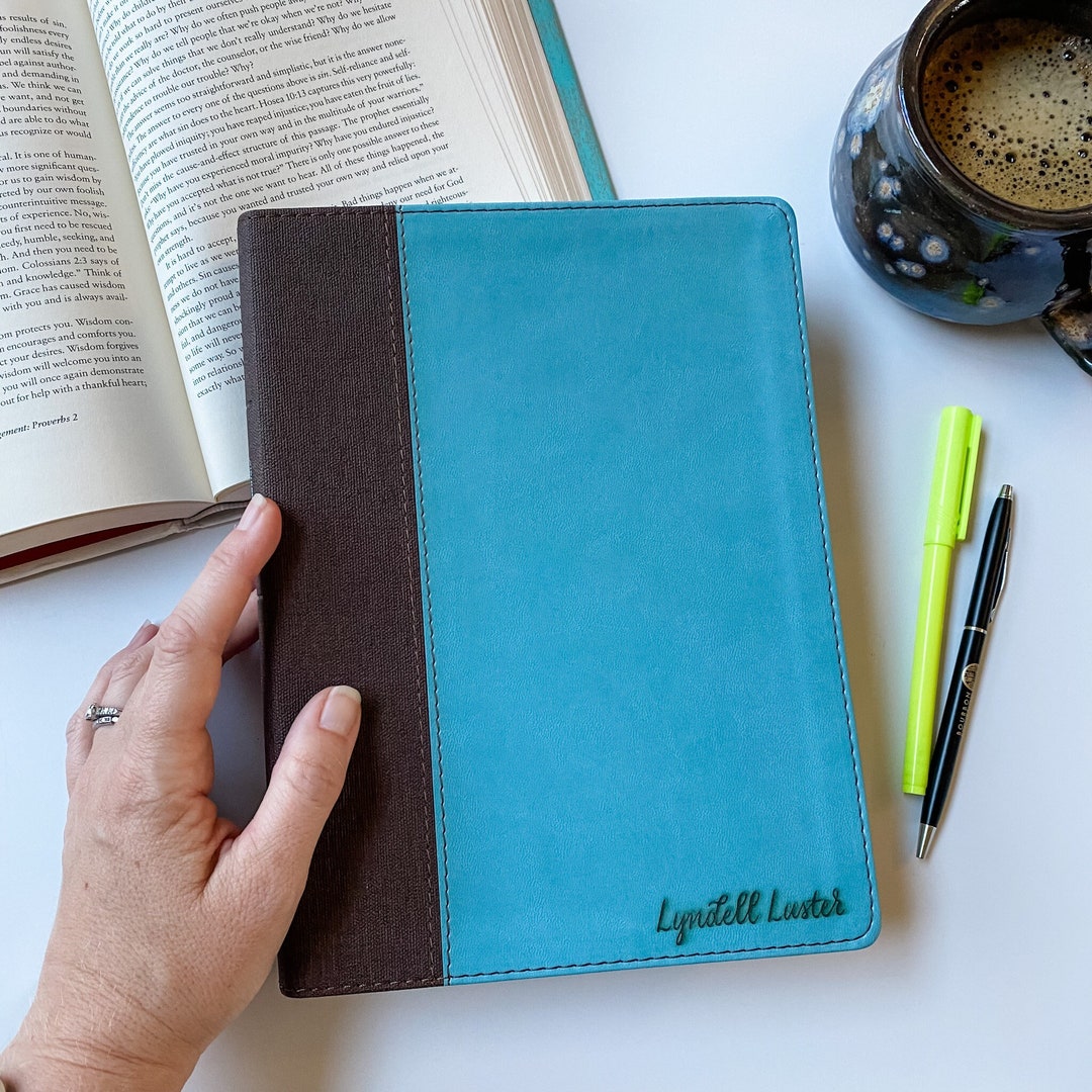 CSB Study Bible - PERSONALIZED - Teal and Brown Life Essentials ...