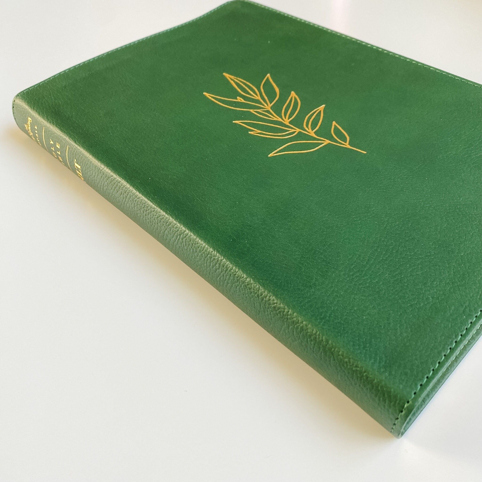 NLT Dayspring Bible - PERSONALIZED - Evergreen With Gold Branch ...