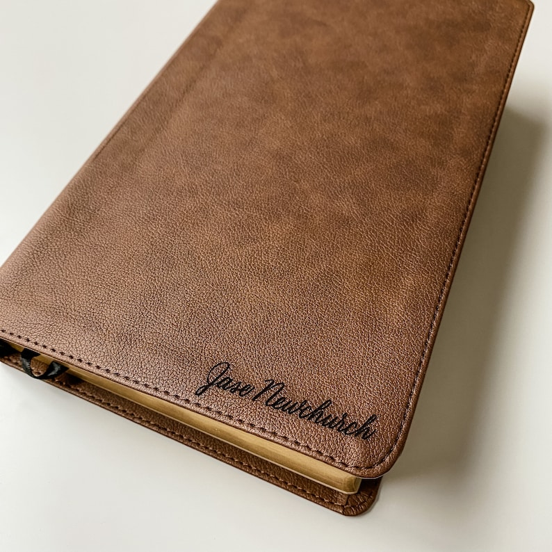 KJV Bible PERSONALIZED Brown Includes Custom Engraved - Etsy