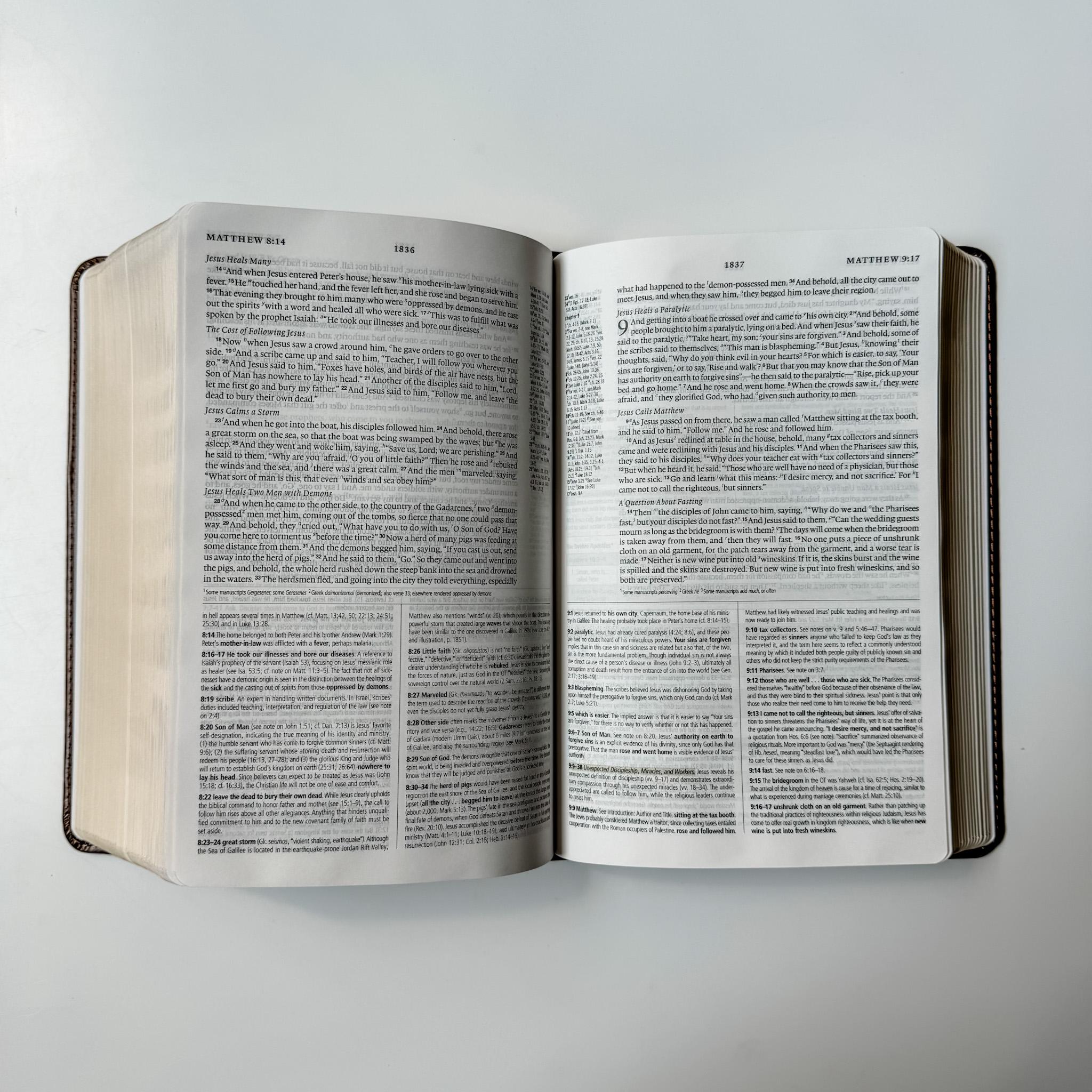 ESV Study Bible - PERSONALIZED - Brown - Includes Custom Engraved Name ...