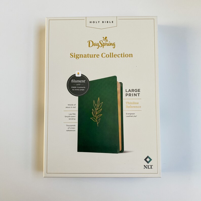 NLT Dayspring Bible PERSONALIZED Evergreen With Gold - Etsy